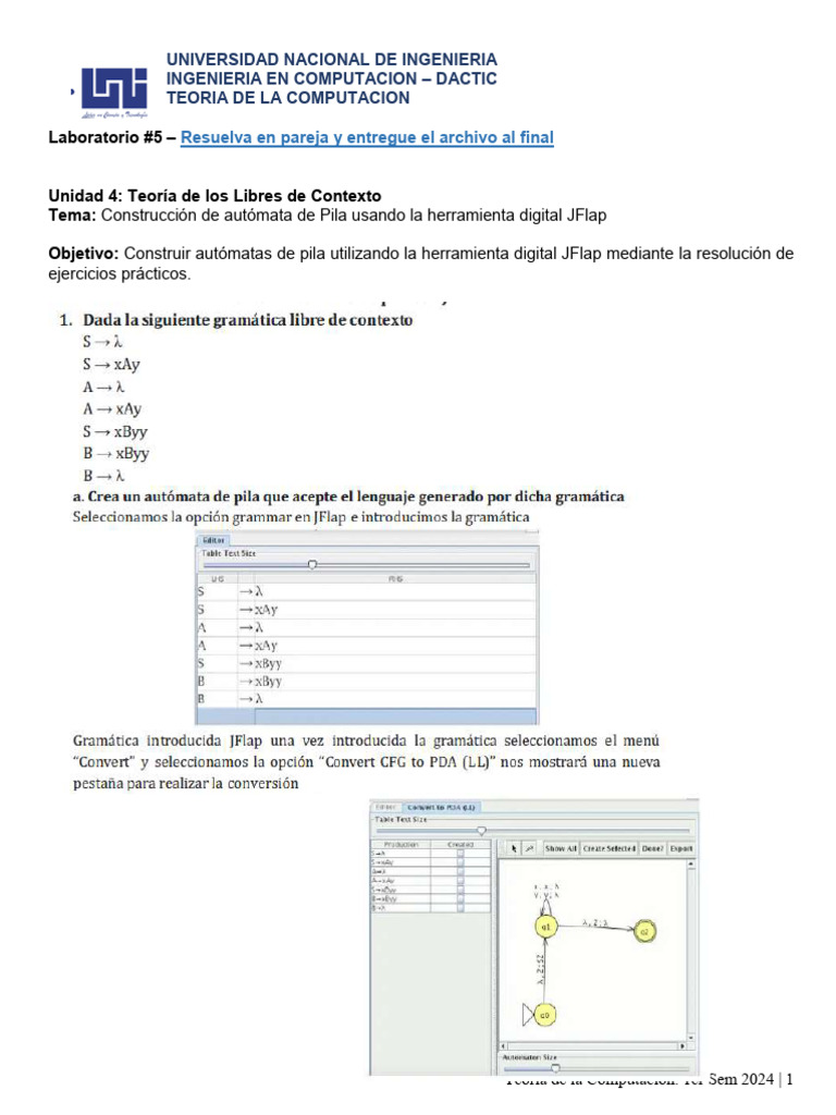 Autómatas de Pila con JFlap | PDF