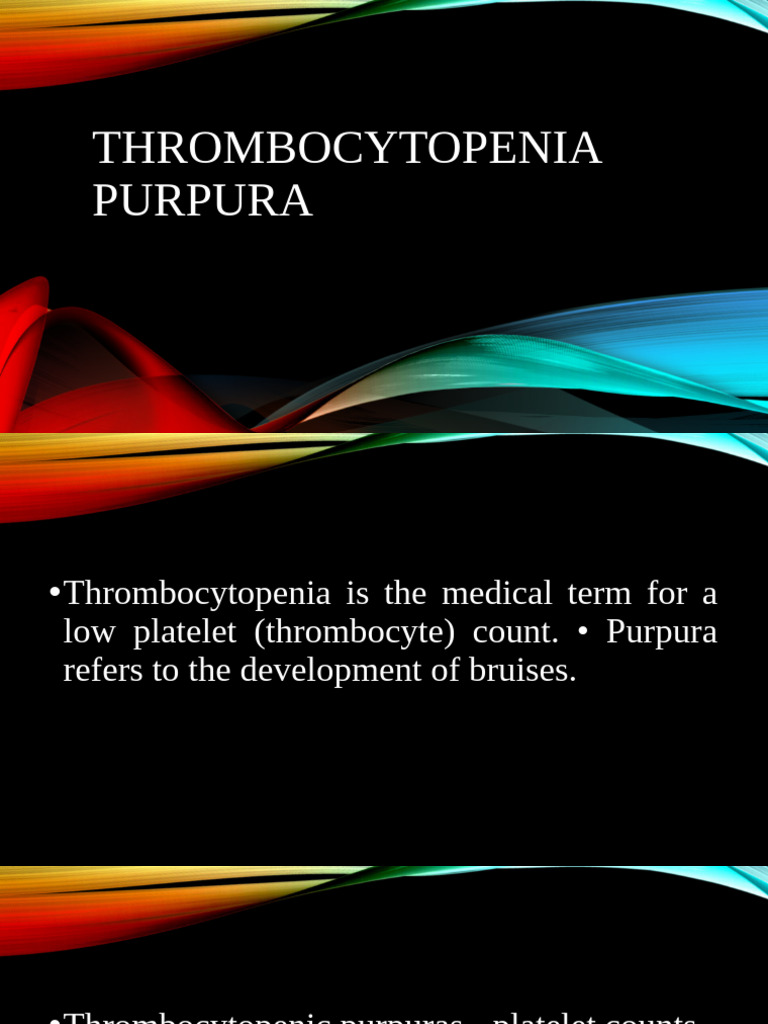 Understanding Thrombocytopenic Purpura | PDF | Clinical Medicine ...
