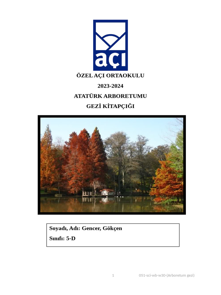 051-Sci-Wb-W30 - (Arboretum Gezi) | PDF