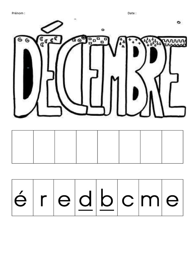 Coloriage GS Décembre | PDF