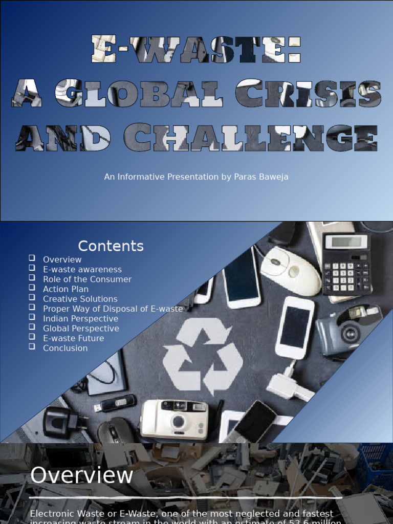 IT E-Waste Presentation | PDF | Electronic Waste | Waste Management