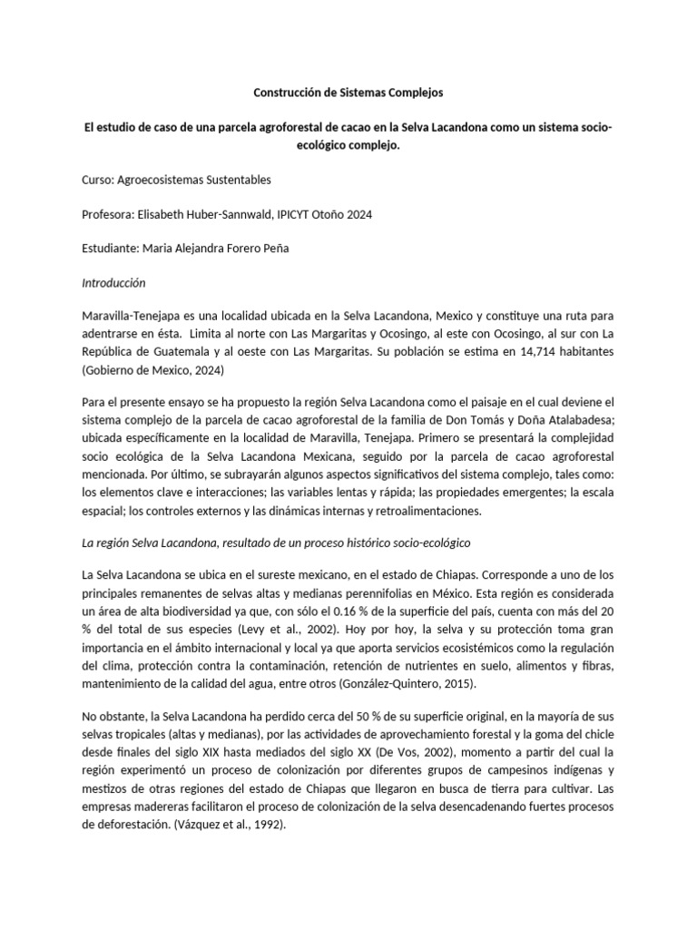 Maria Alejandra Forero_ensayo | PDF | Deforestación | Entorno natural