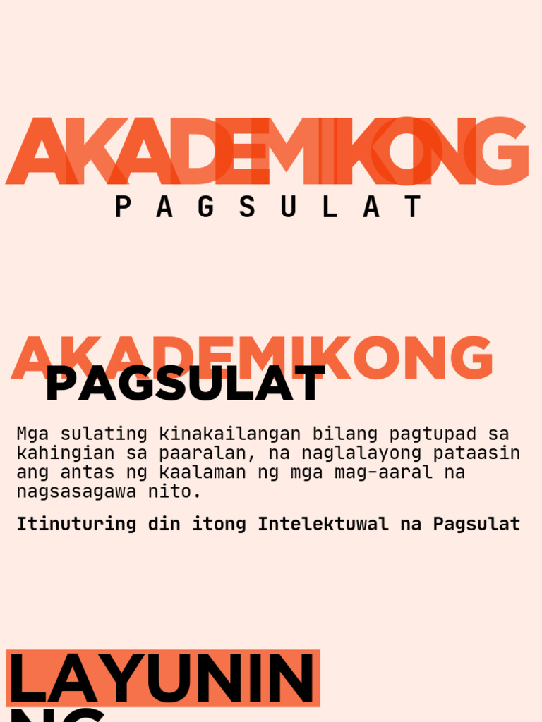 Akademikong Pagsulat | PDF