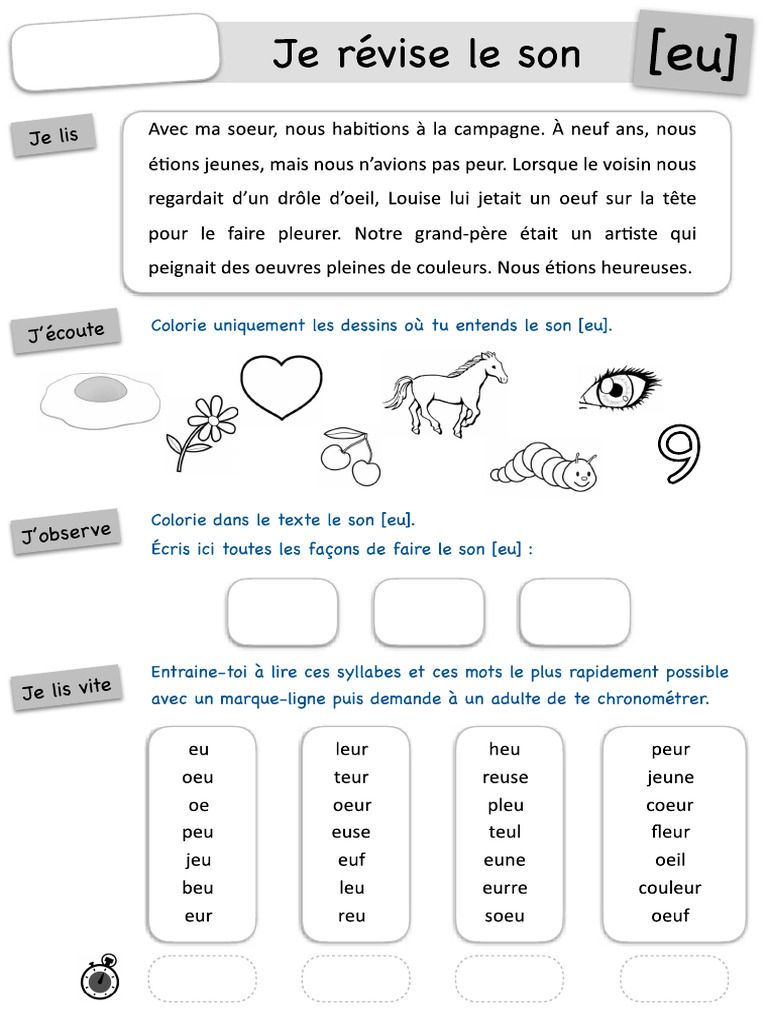 Le Son Eu Exercices | PDF