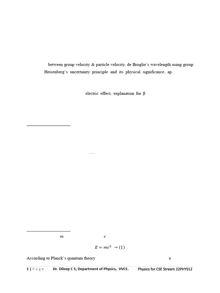 Introduction to Quantum Mechanics | PDF | Waves | Uncertainty Principle