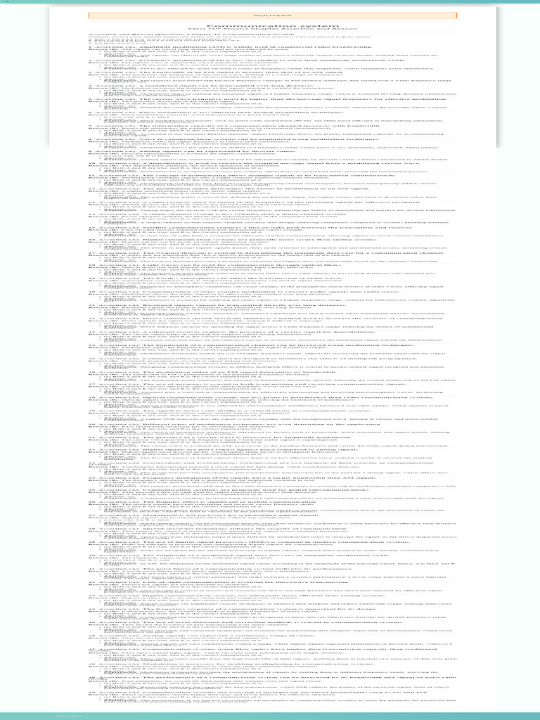 CBSE Class 12 Physics Assertion and Reason Chapter 15 Communication System | PDF | Modulation ...