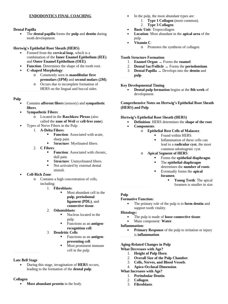 Endodontics Final Coaching | PDF | Human Tooth | Mouth