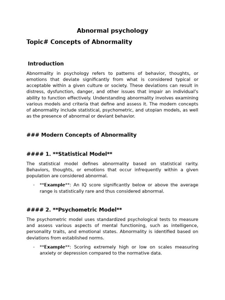 Chapter 6 Abnormal and Clinical Psychology | PDF | Obsessive–Compulsive ...