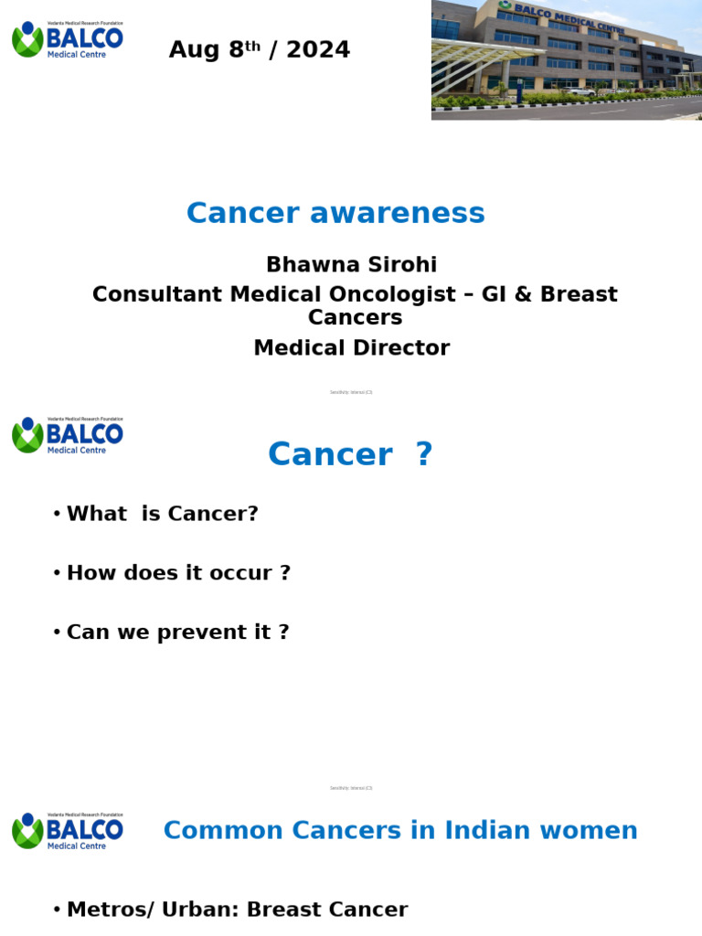 Cancer Awareness & Screening Guide | PDF | Cancer | Breast Cancer