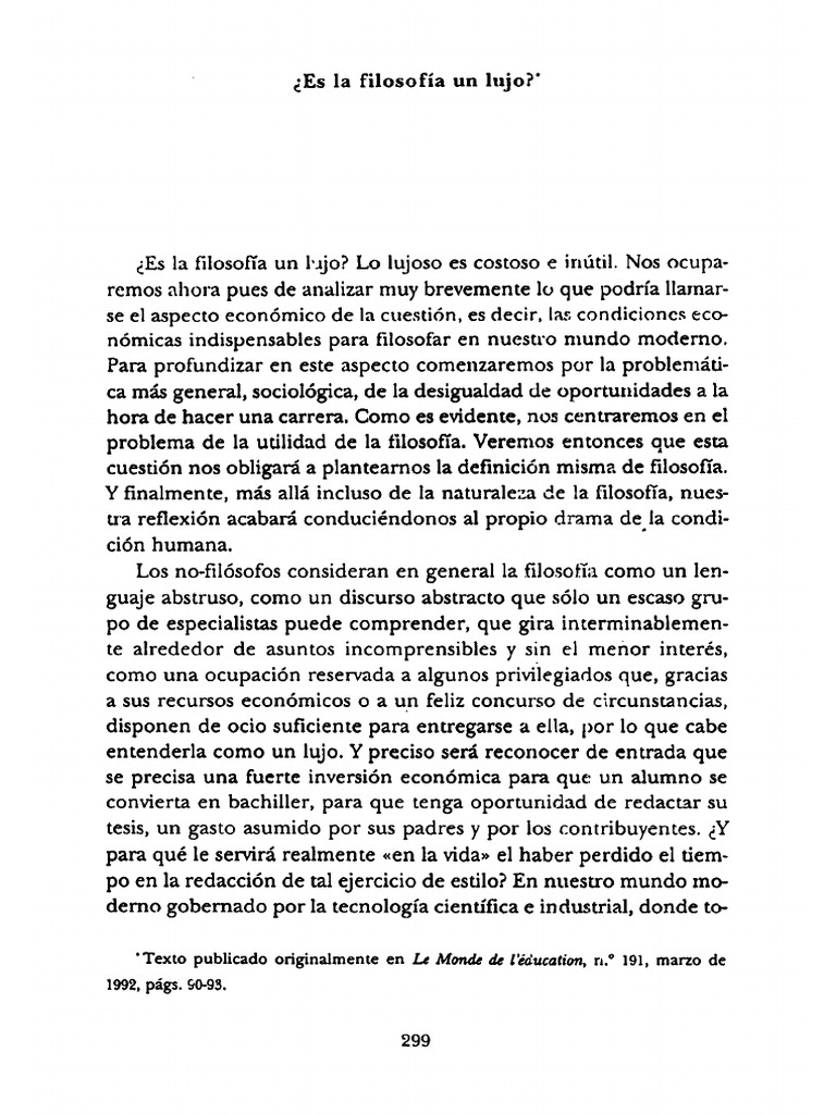 HADOT Es La Filosofía Un Lujo | PDF