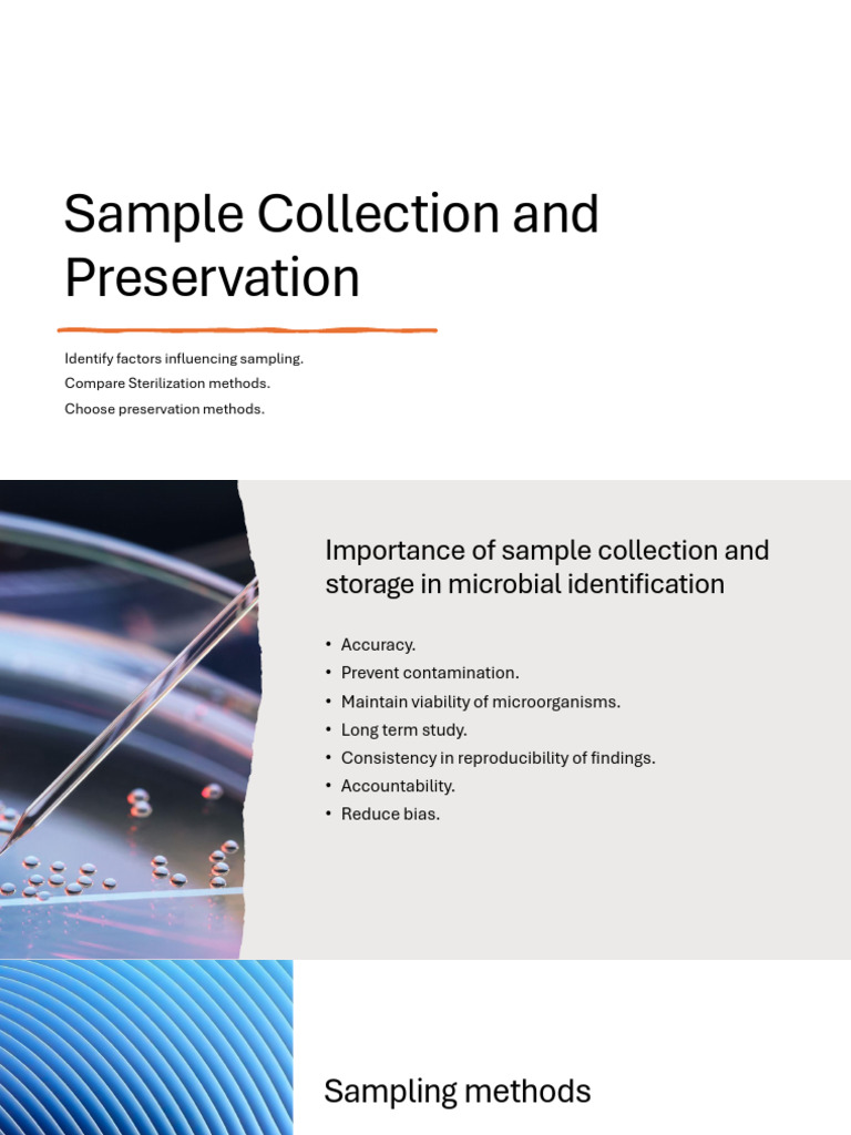 2.1. Sample Collection and Storage | PDF | Sterilization (Microbiology) | Food Preservation