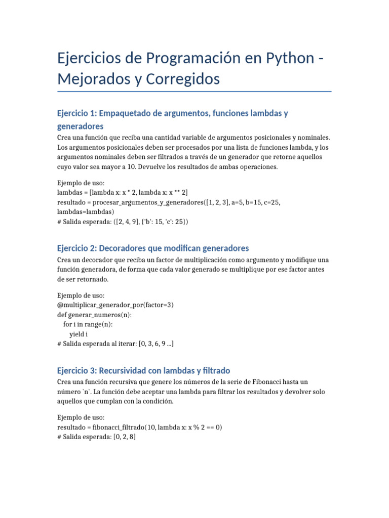 Compendio Ejercicios Mejorados Logica Programacion | PDF
