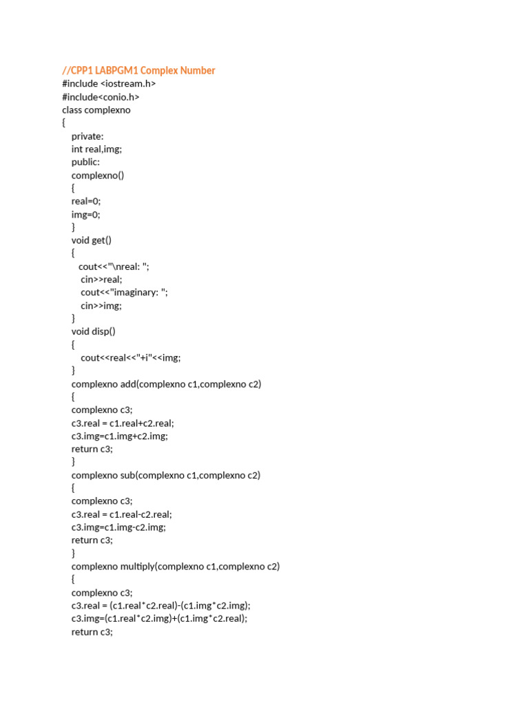 CPP LABPGM 1- 12 | PDF | Constructor (Object Oriented Programming ... CPP LABPGM 1- 12 | PDF | Constructor (Object Oriented Programming ...