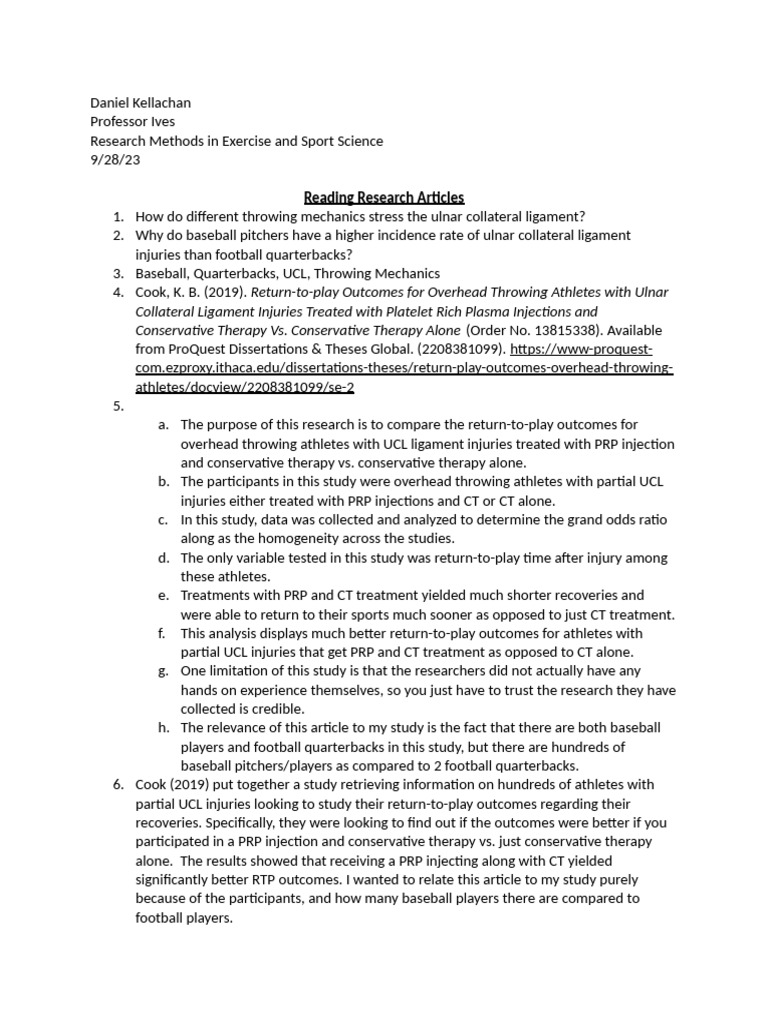 Reading Research Articles | PDF