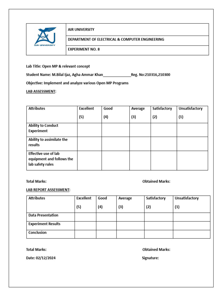 pdclab8 | PDF | Parallel Computing | Thread (Computing)