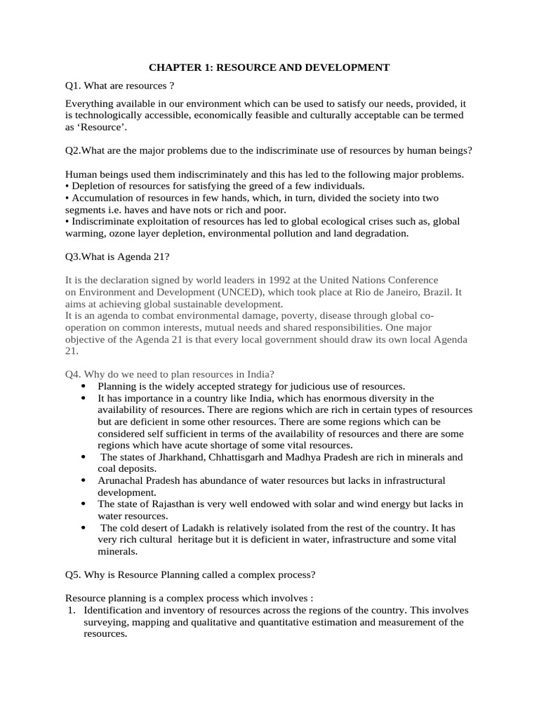 Resources Chapter 1 | PDF | Soil | Grazing