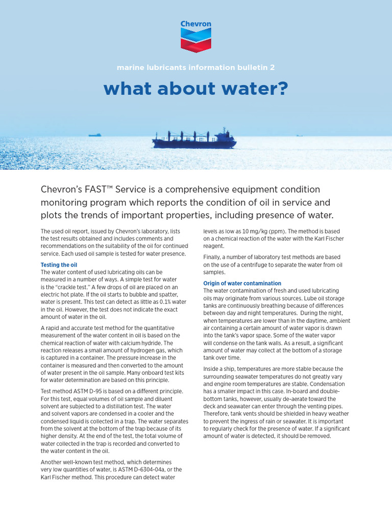 02 Water Technical Bulletin | PDF | Water | Seawater
