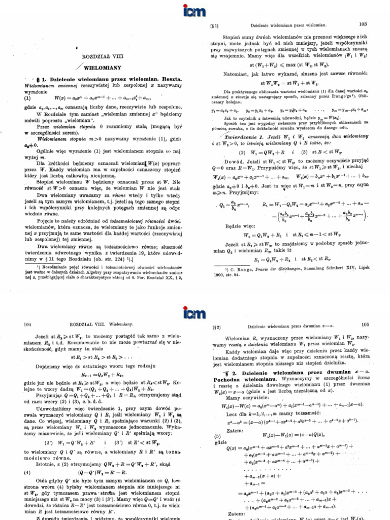 Wielomiany Dowody | PDF