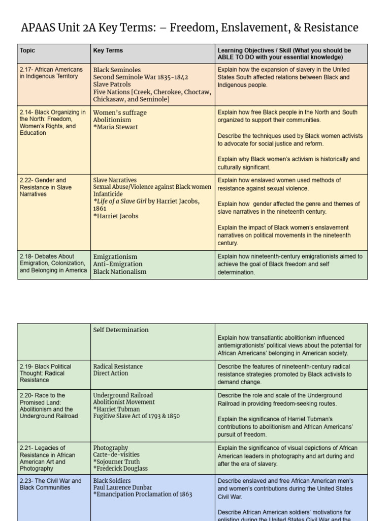 Understanding Black Resistance Movements | PDF | Abolitionism | Slavery ...