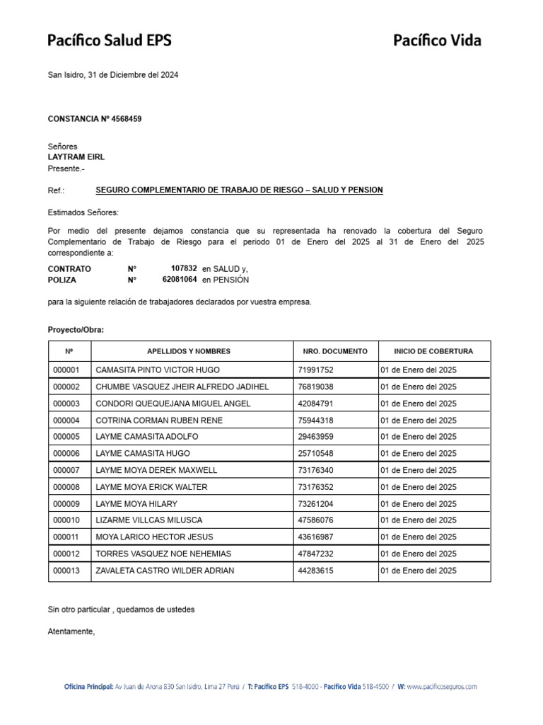 SCTR Enero 2025 | PDF