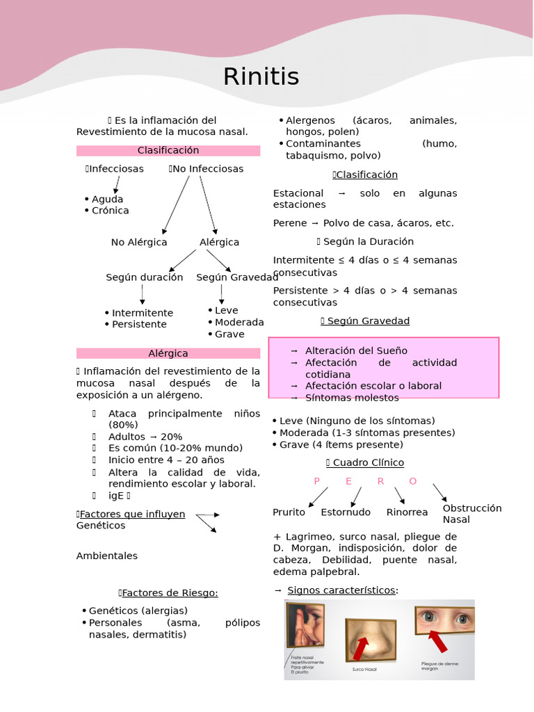 Rinitis: Tipos, Síntomas y Tratamiento | PDF | Alergia | Epidemiología