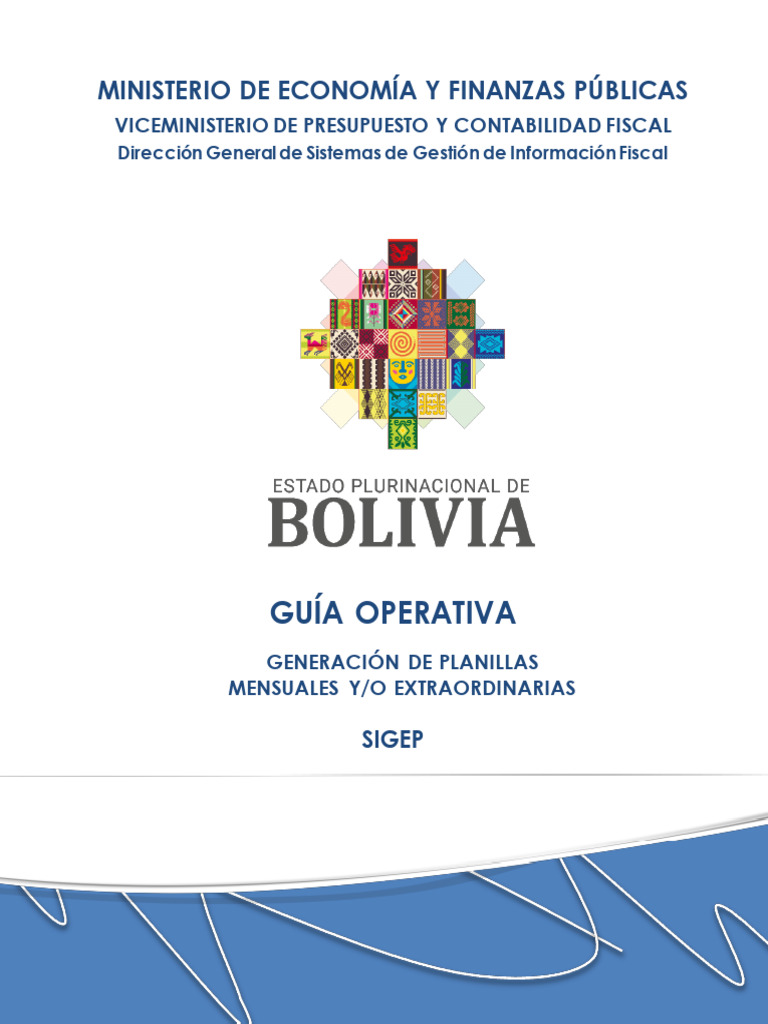 Generación de Planillas SIGEP 2024 | PDF