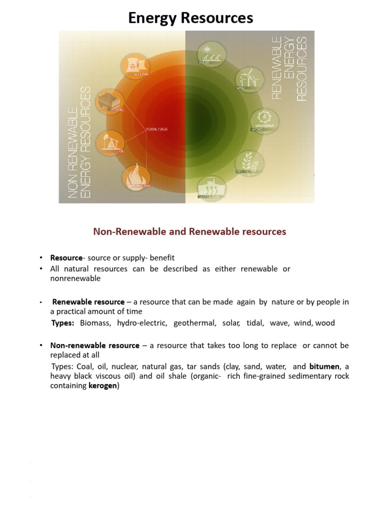 Renewable vs Non-Renewable Energy Resources | PDF | Algae Fuel | Biofuel