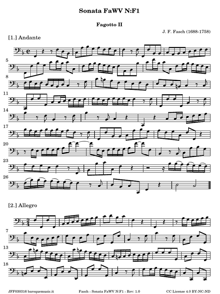 IMSLP416767-PMLP382692-Fasch Trio 2 Ob e Fagotto FaWV N F1 Fagotto II | PDF | Musical Forms ...