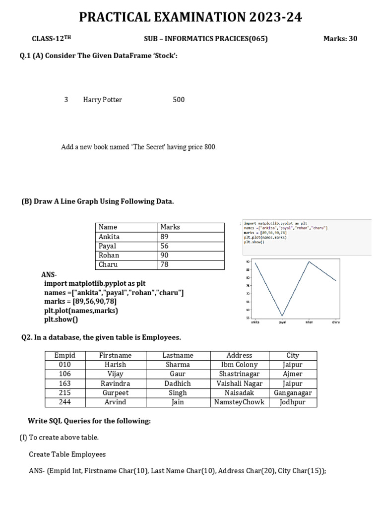Python And Sql Exercises For Class 12 Pdf Computer Data Computing 0188