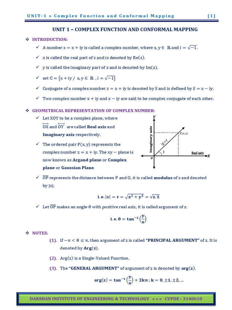CVPDE Darshan | PDF | Complex Number | Logarithm