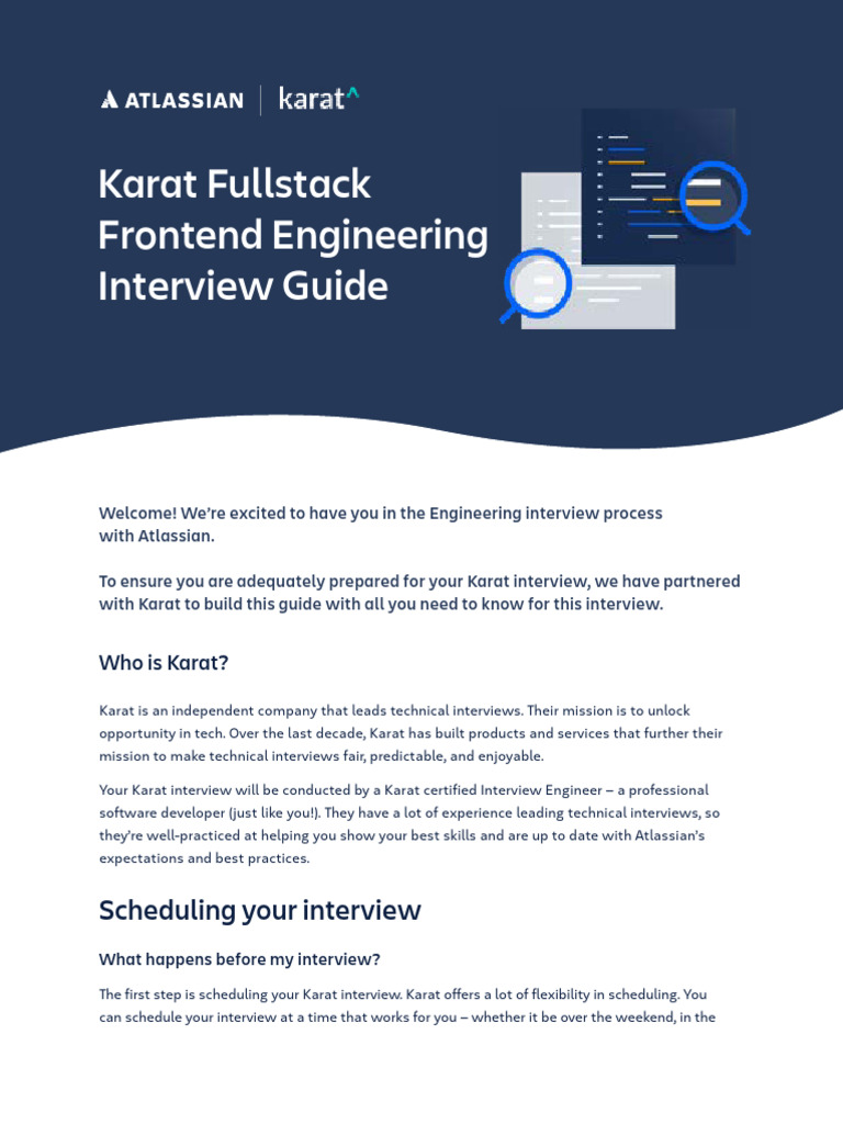 CSD-13332 Karat Interview Guide FE Fullstack | PDF | Computer Programming | Computing
