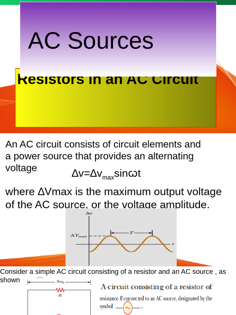 AC Sources | PDF | Electrical Network | Voltage