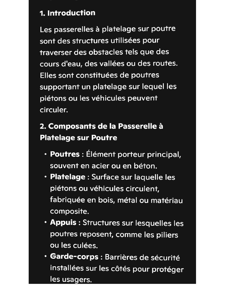 Passerelle | PDF