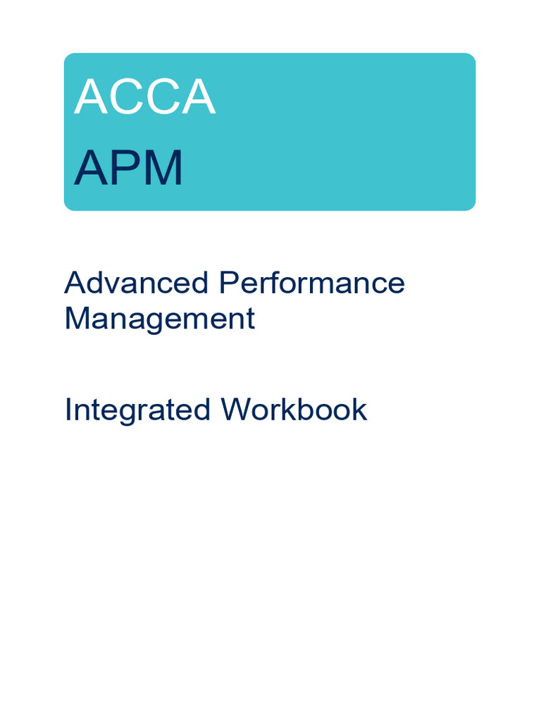 APM Integrated Workbook STUDENT 2024-25 | PDF | Swot Analysis ...
