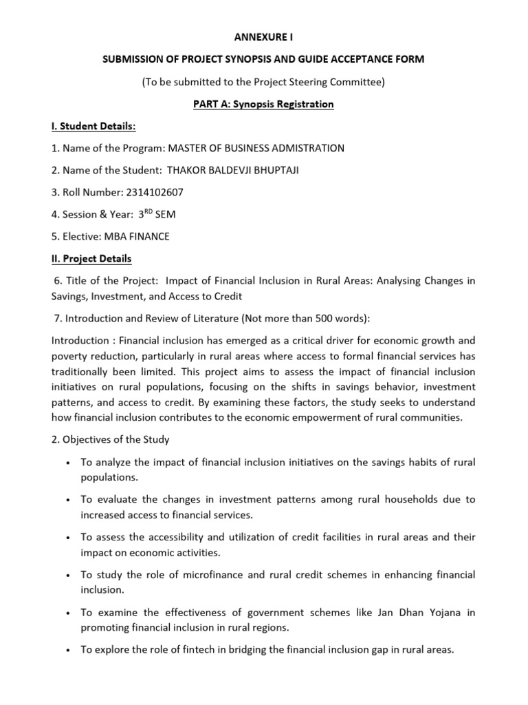 Baldev Project | PDF | Financial Inclusion | Microfinance