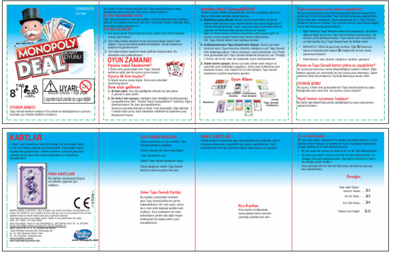 Monopoly Deal Turkish | PDF