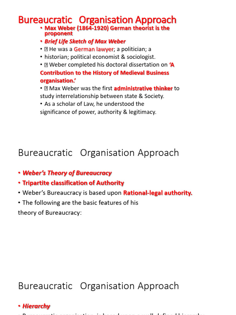Max Weber's Bureaucratic Theory Overview | PDF | Bureaucracy | Max Weber