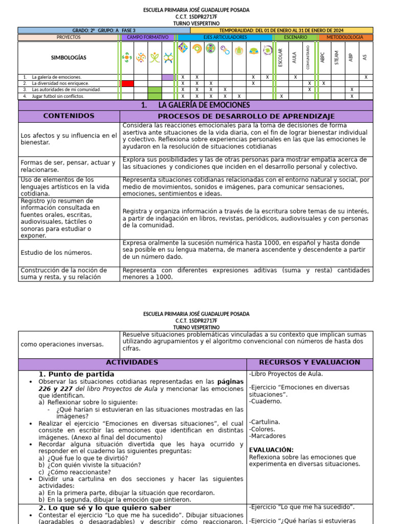 Planeacion 01 Ene Al 31 Ene | PDF | Lengua española | Comunidad