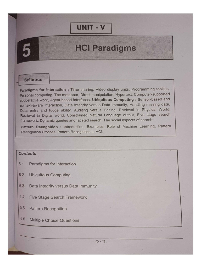 Hci 5th Unit | PDF