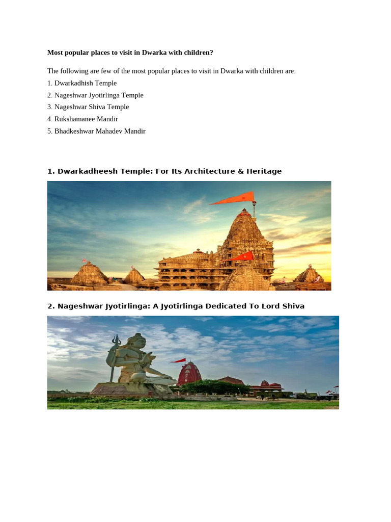 Places - Dwarka and Somnath | PDF