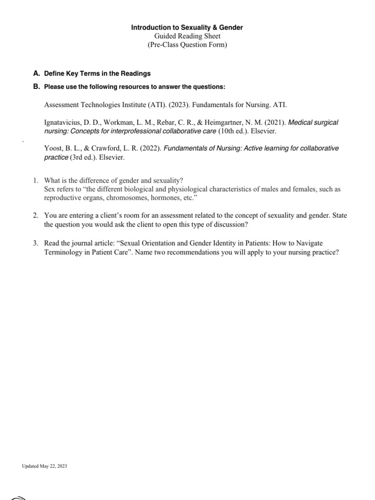 Understanding Sexuality and Gender Basics | PDF