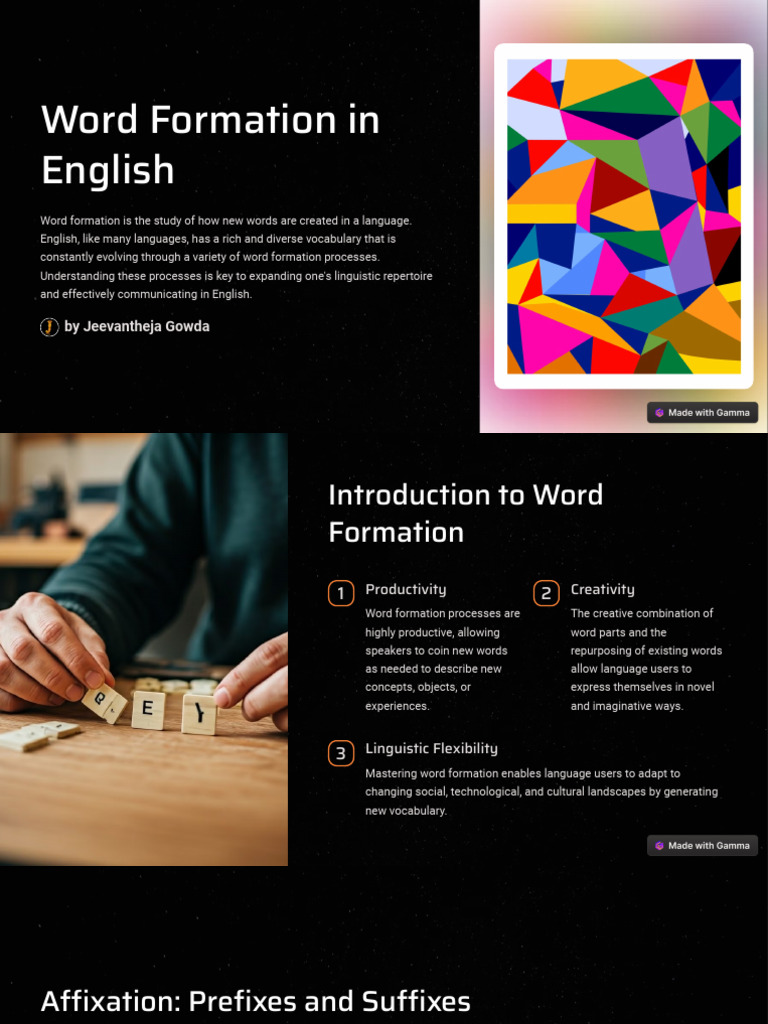 Word Formation in English | PDF | Word | Acronym