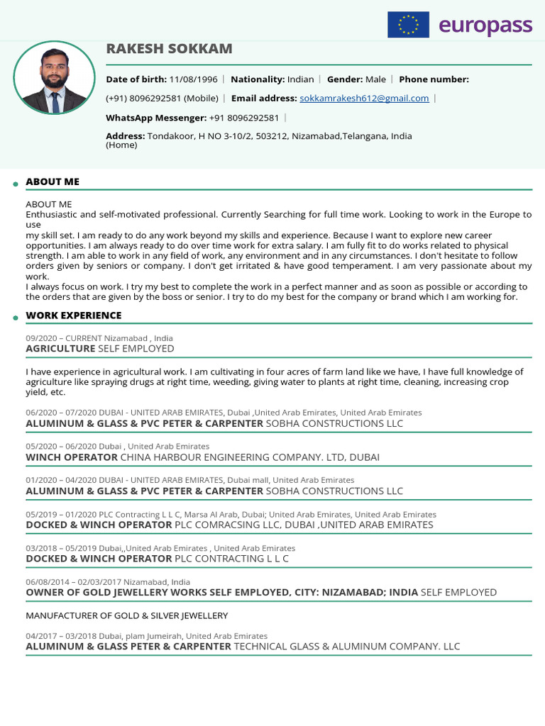 Rakesh Sokkam CV Agriculture1 | PDF | Dubai