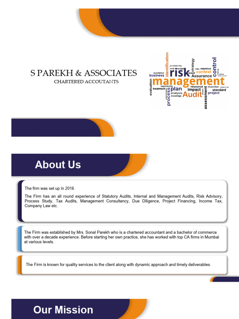 S Parekh & Associates Profile. | PDF | Audit | Business