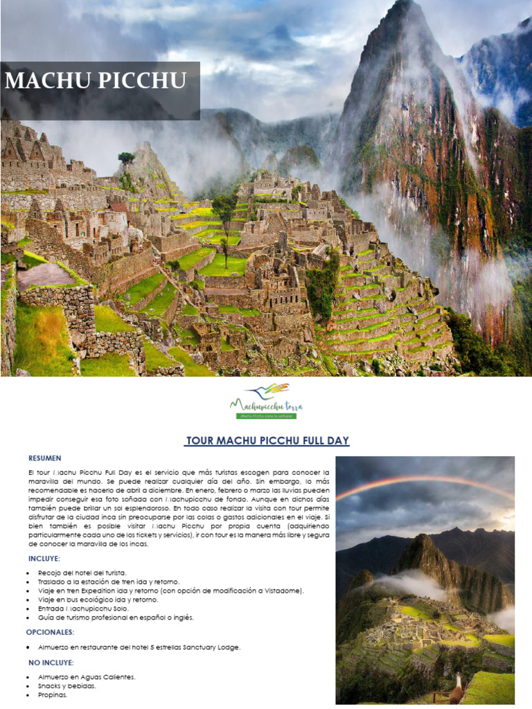 MACHU PICCHU FULL DAY | PDF | Machu Picchu