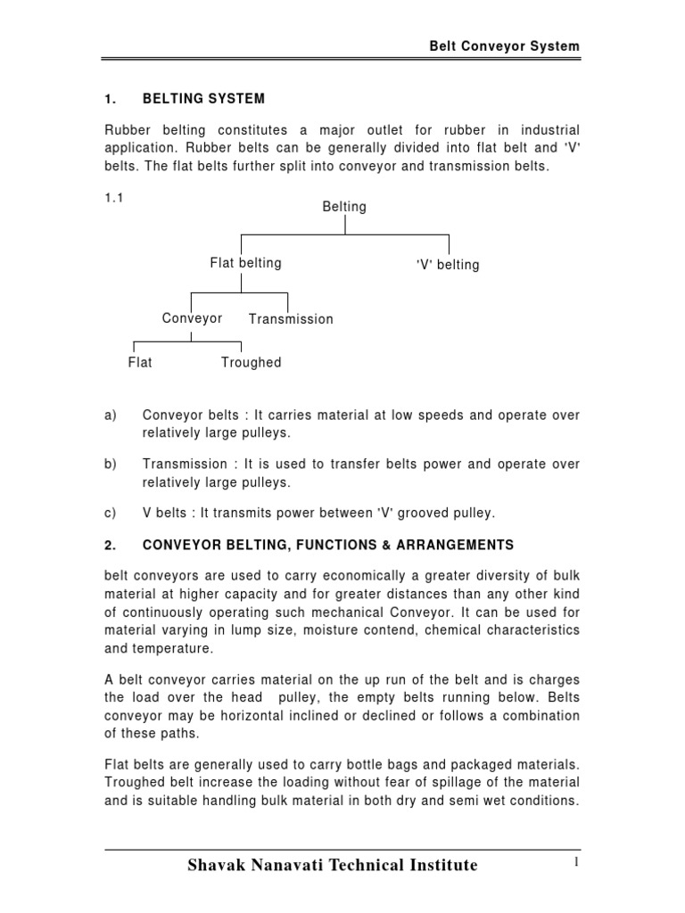 Belt Conveyor System Overview and Design | PDF | Belt (Mechanical)