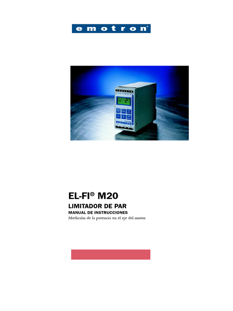 Emotron m20 Instruction Manual 01-2551-04 R2.es | PDF | Relé ...