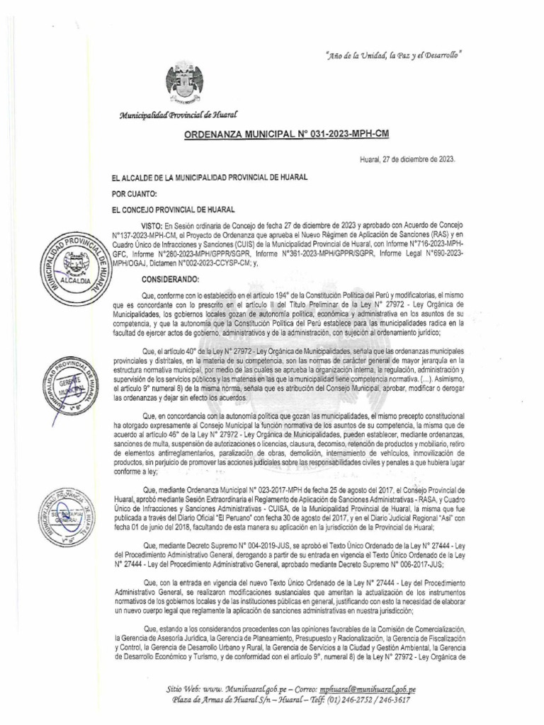 Rasa y Cuisa 2023 Mph | PDF | Gobierno local | Justicia
