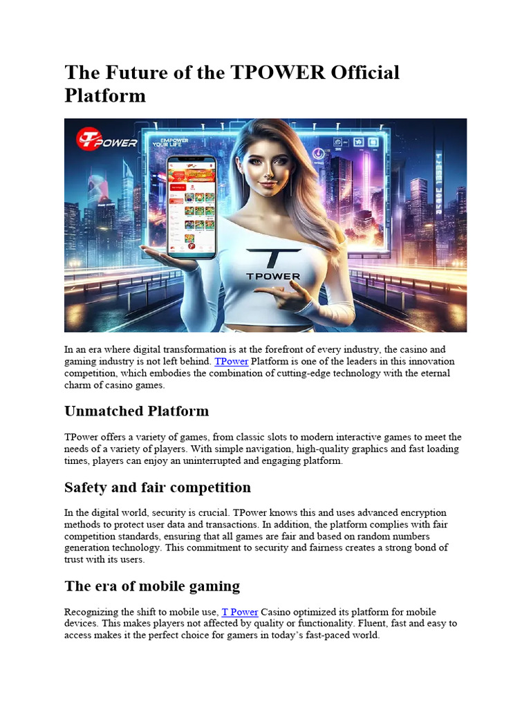 The Future of The Tpower1 Tpower Tpower2 Tpower3 | PDF | Ios | Mobile App