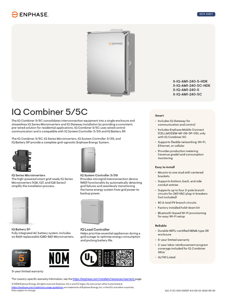 IQ-Combiner-5-5C-DSH-00007-4.0-EN-US-2024-06-13 | PDF | Electrical ...